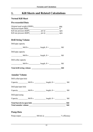 Drilling FORMULAS commonly used in oil and gas | PDF