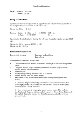 Drilling FORMULAS commonly used in oil and gas | PDF