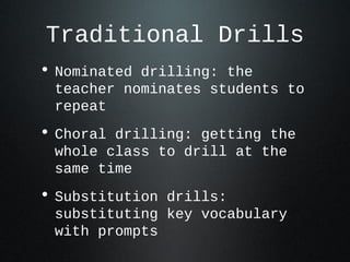 Drilling in the classroom | PPT