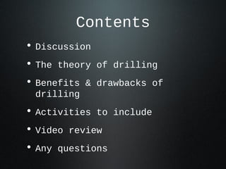 Drilling in the classroom | PPT