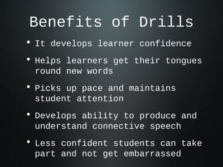 Drilling in the classroom | PPT