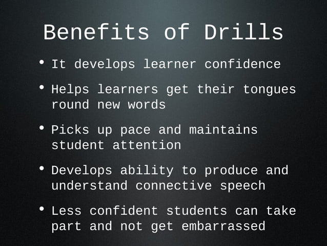 Drilling in the classroom | PPT
