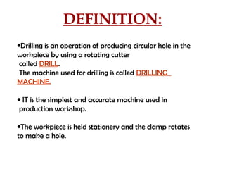 Drilling machhines ppt | PPT