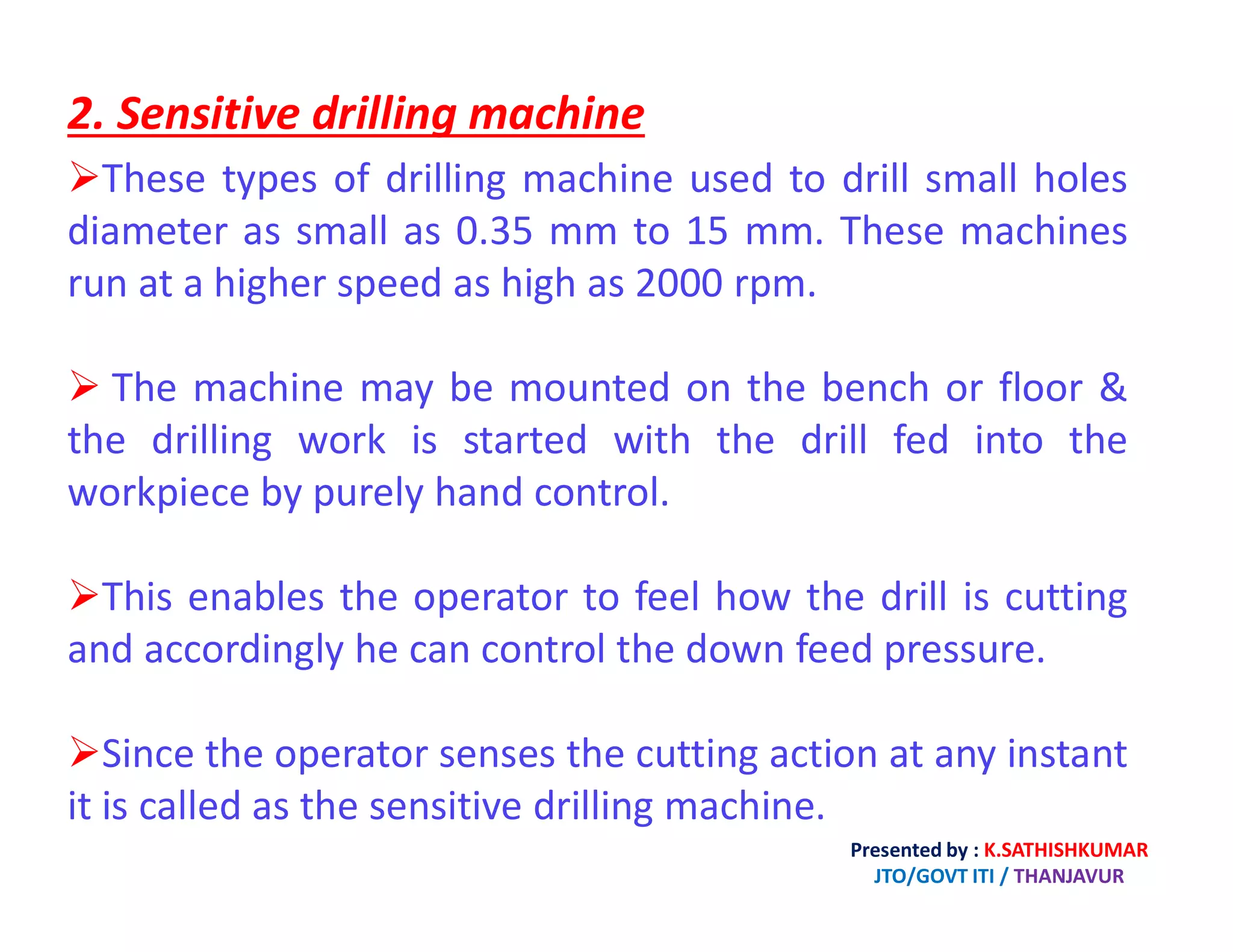 Drilling machine classifications | PDF