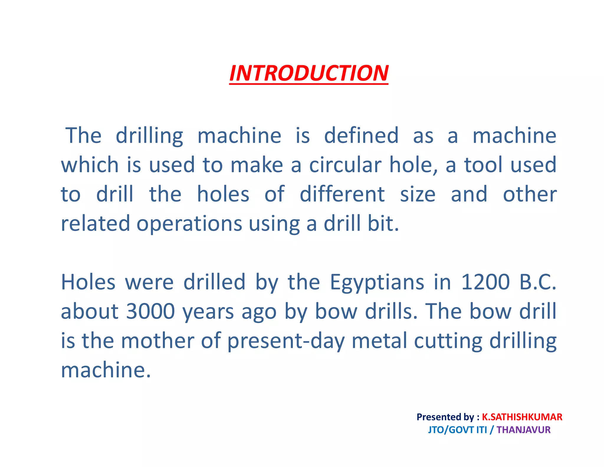 Drilling machine classifications | PDF