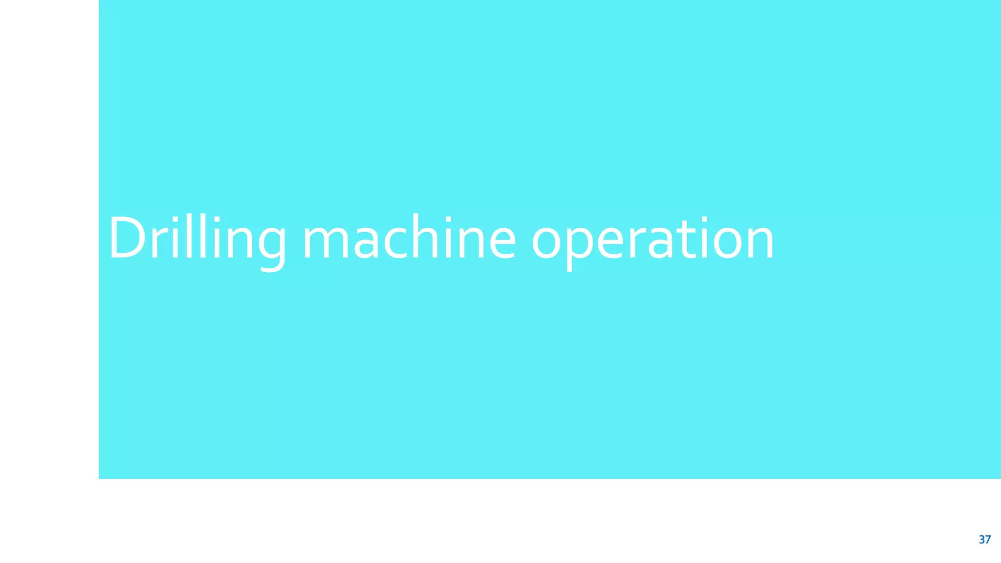 Drilling machines and operations | PPTX
