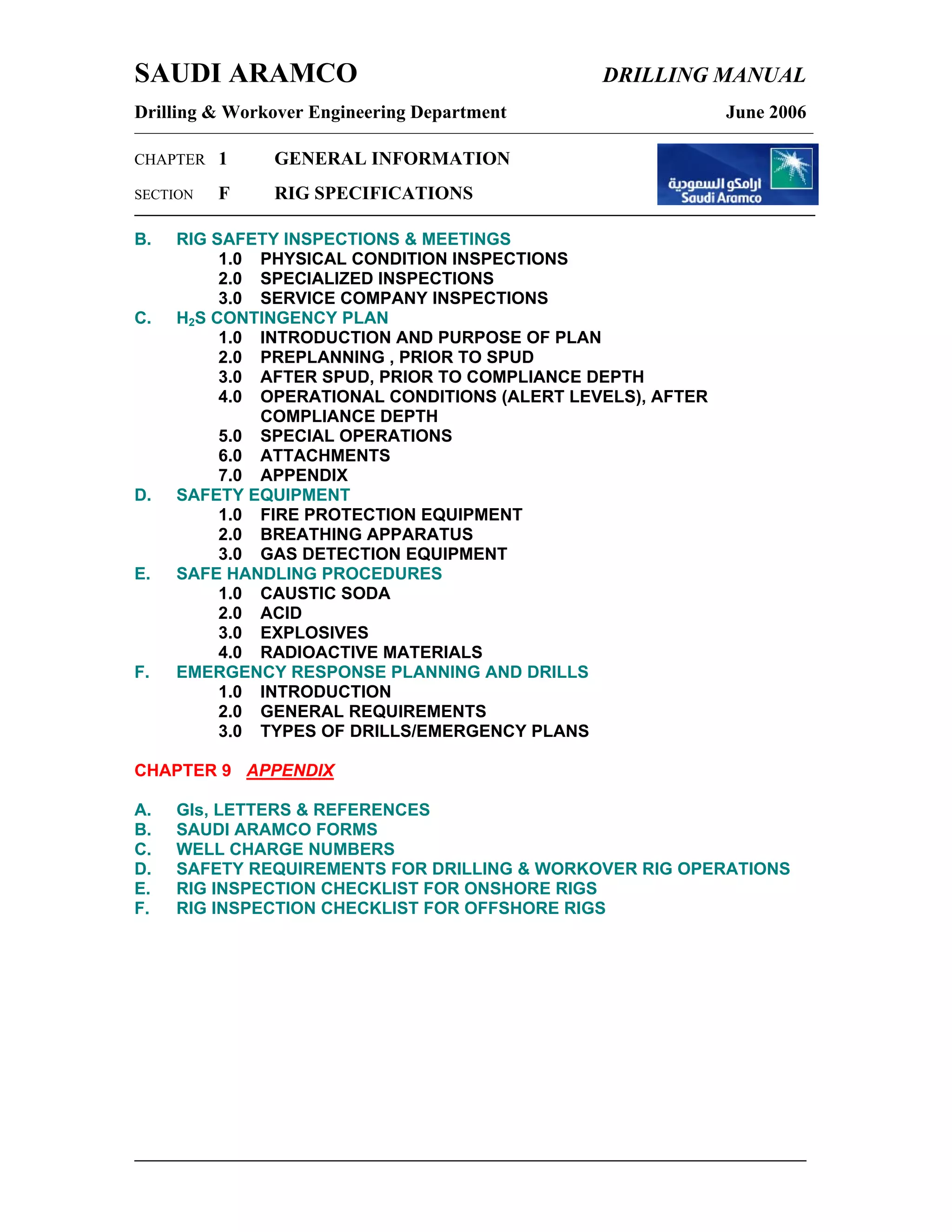 Drilling manual index | PDF