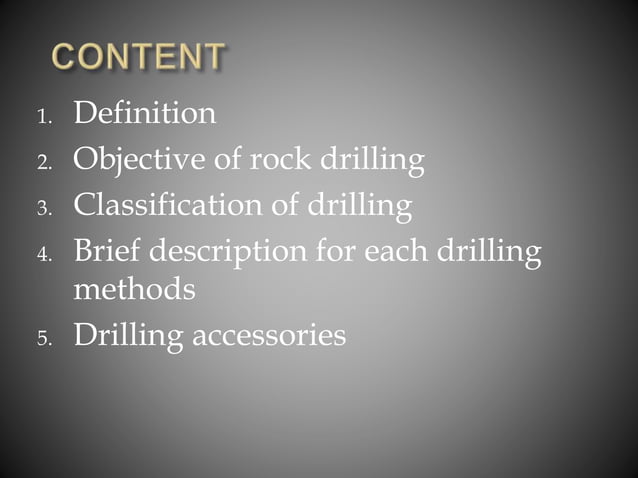 DRILLING METHODS | PPTX