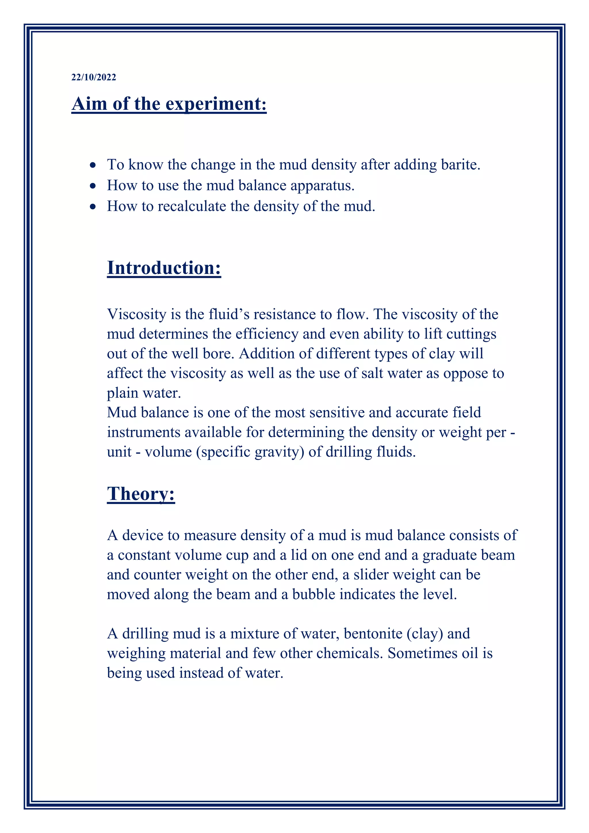 Drilling mud density by mud balance.docx