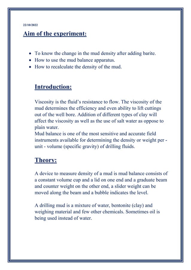 Drilling mud density by mud balance.docx