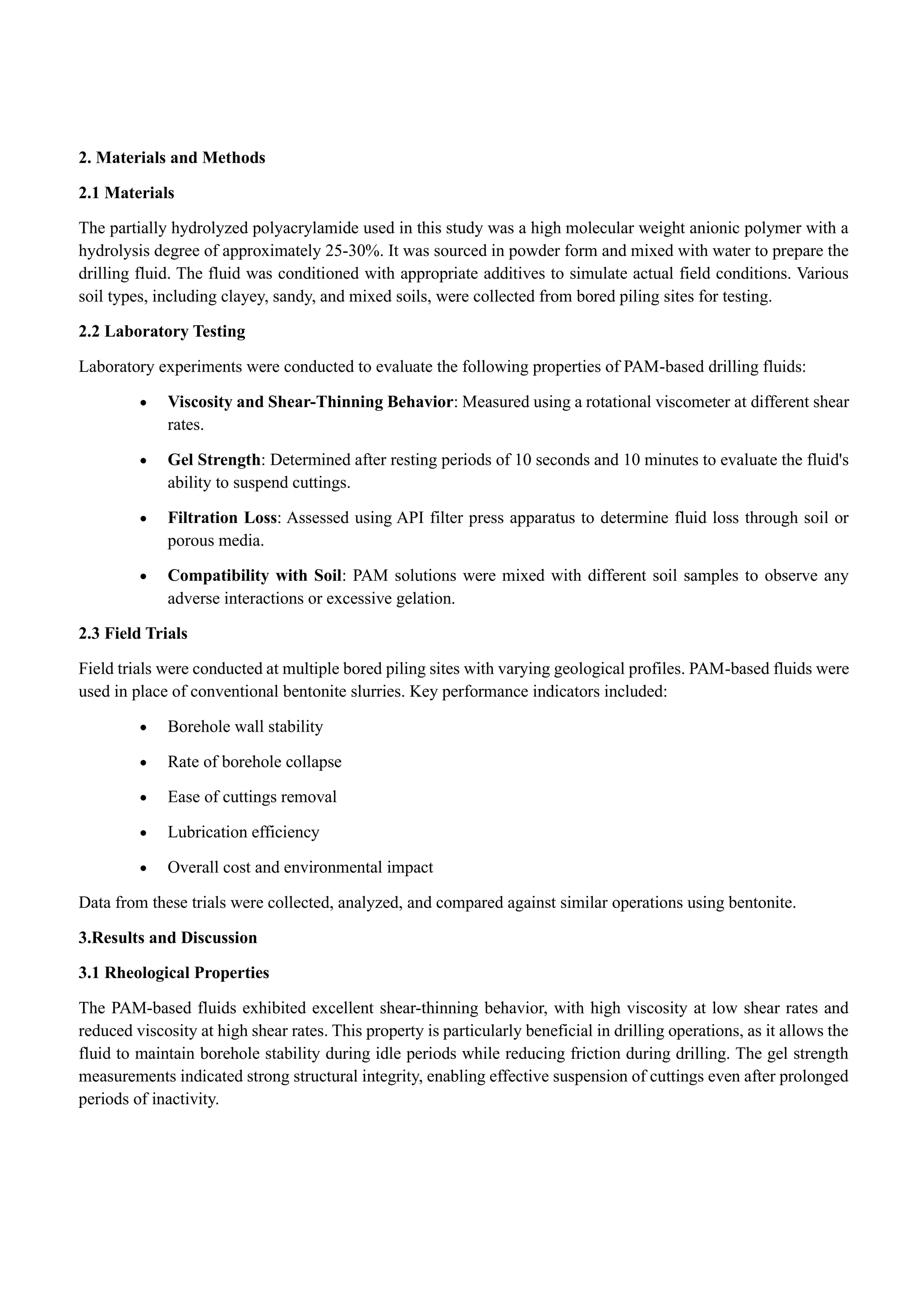 ENHANCING BORED PILLING PERFORMANCE USING DRILLING POLYMER | PDF