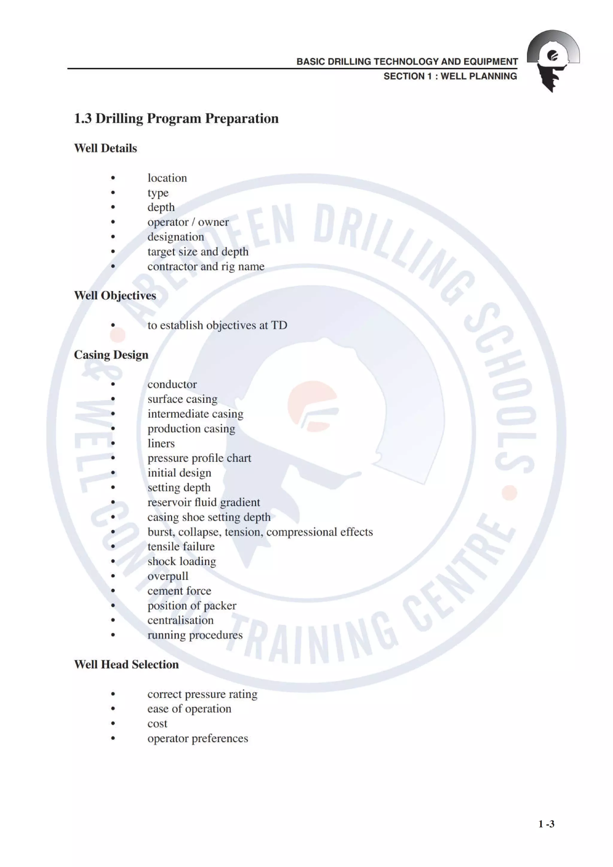 Drilling program | PDF