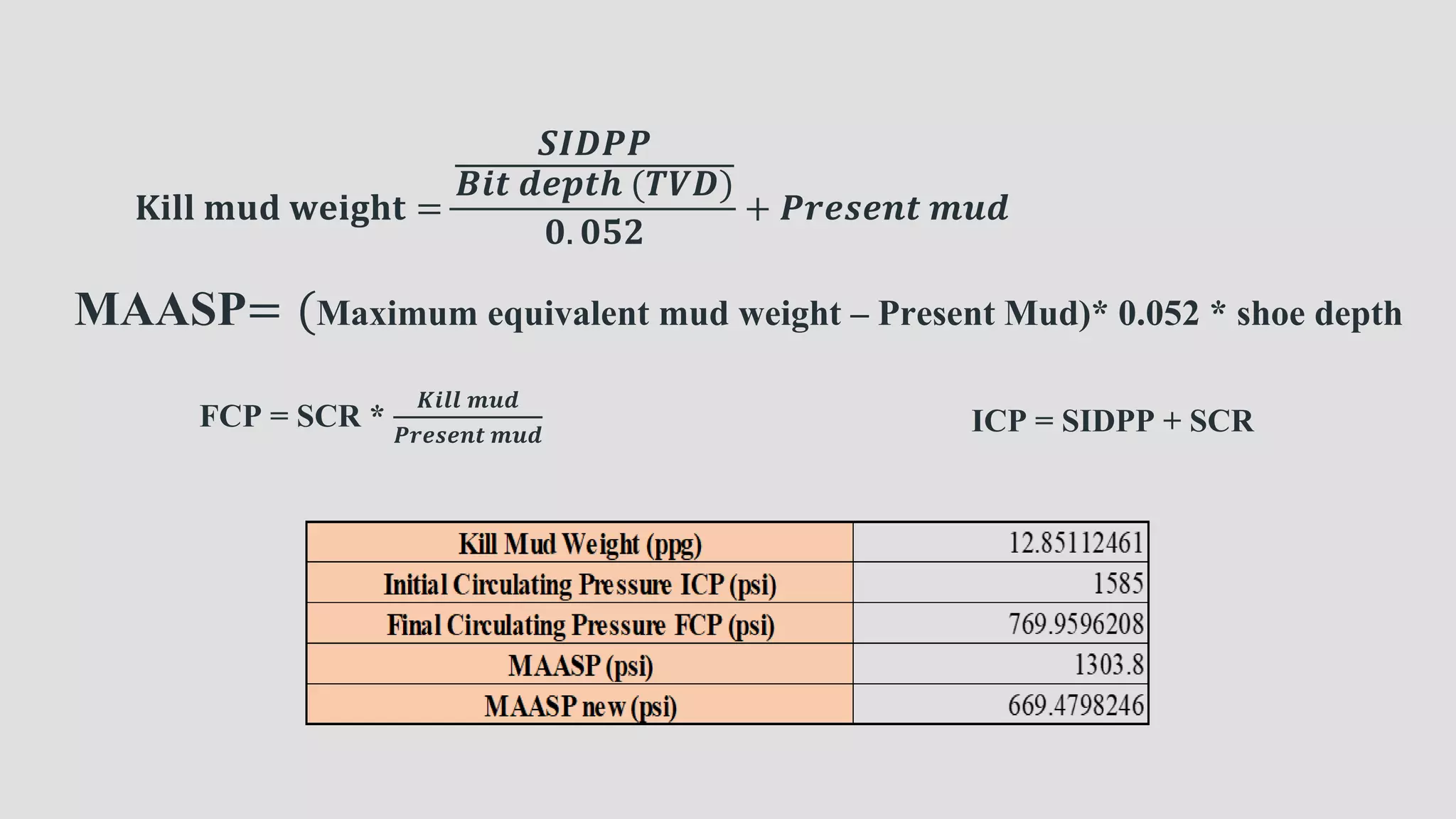 Drilling Subsea Calculation | PPTX