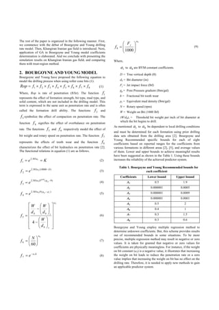 Drilling rate prediction using bourgoyne and young model associated with genetic algorithm | PDF ...