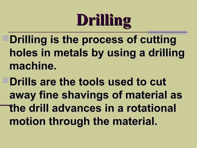 Drilling & reaming | PPT