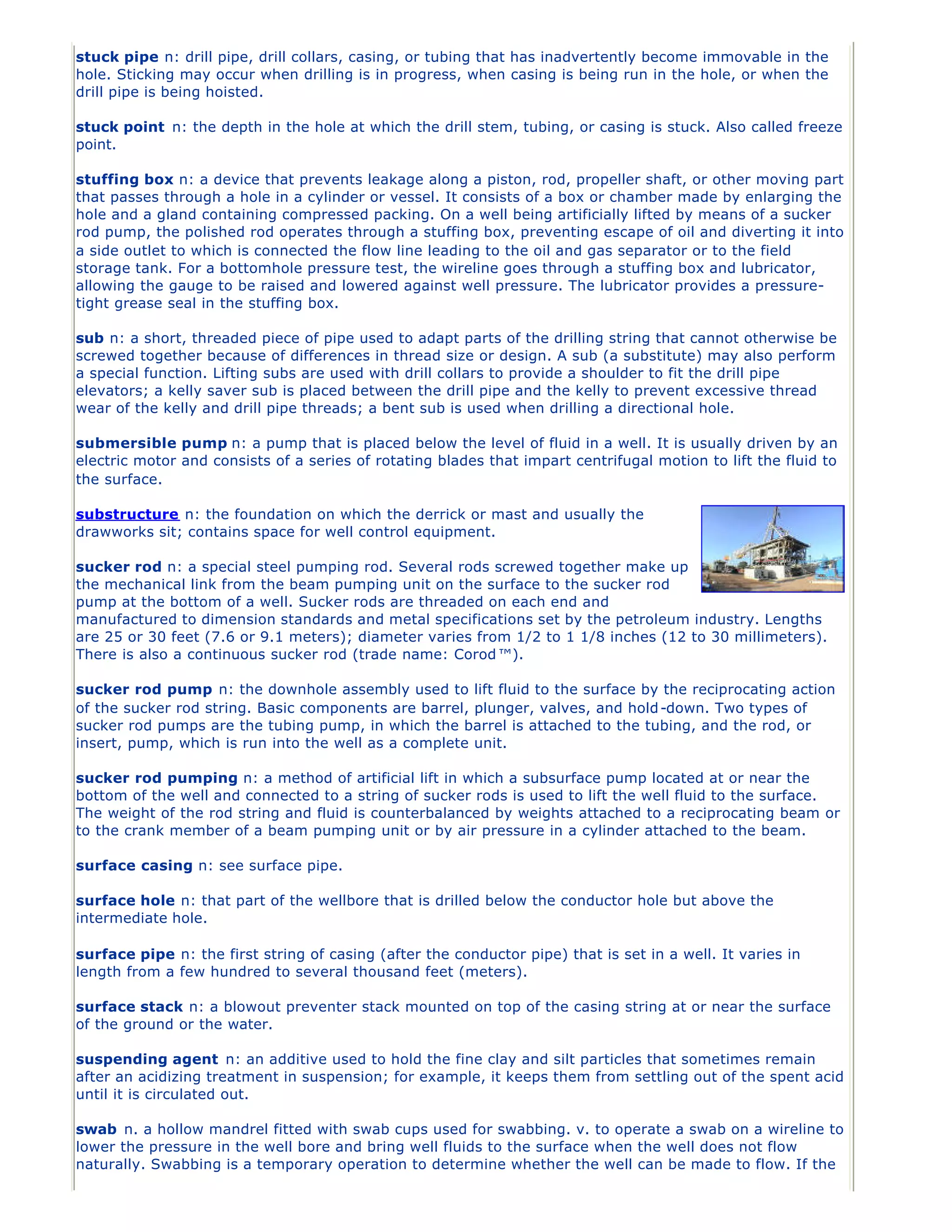 Drilling rig components ( illustrated glossary ) | PDF