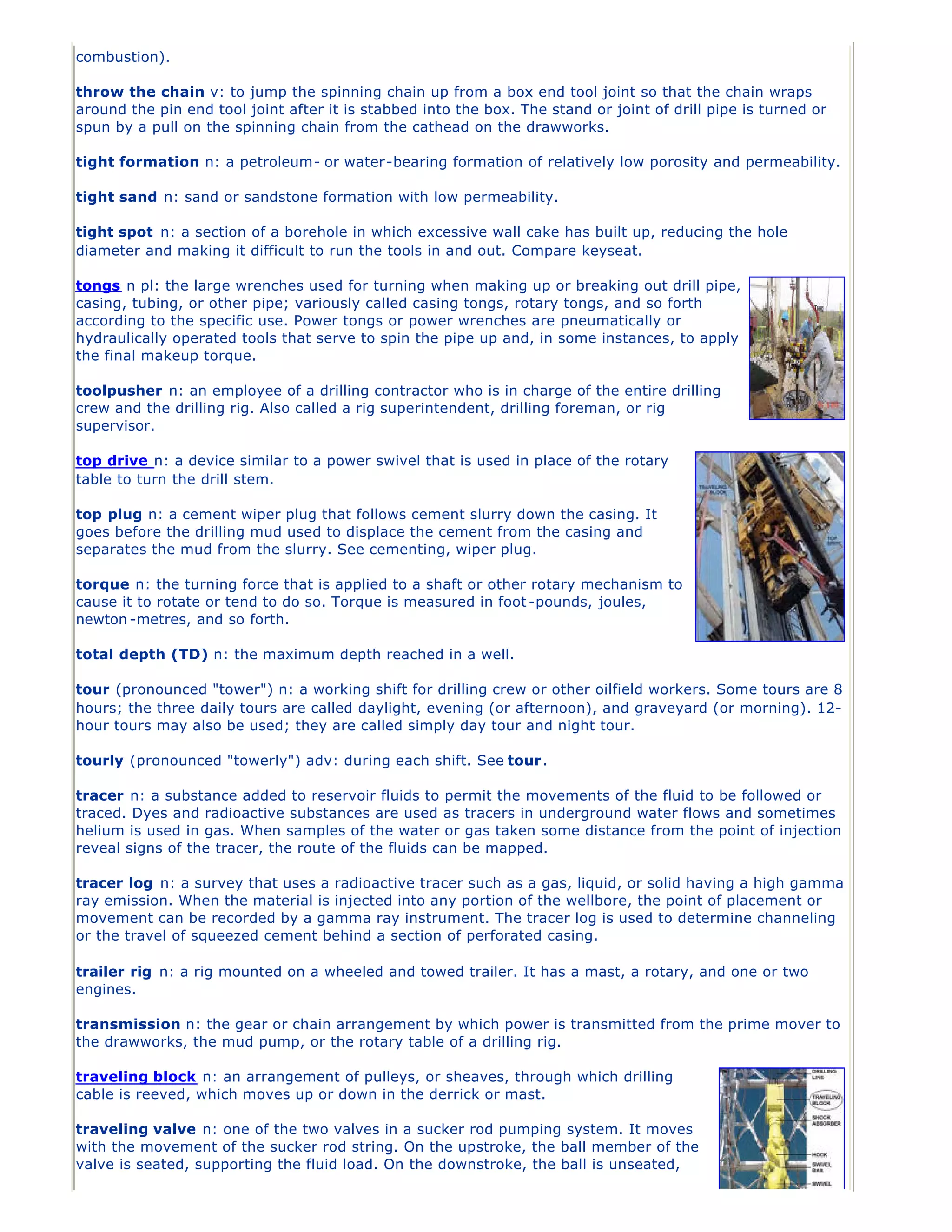 Drilling rig components ( illustrated glossary ) | PDF
