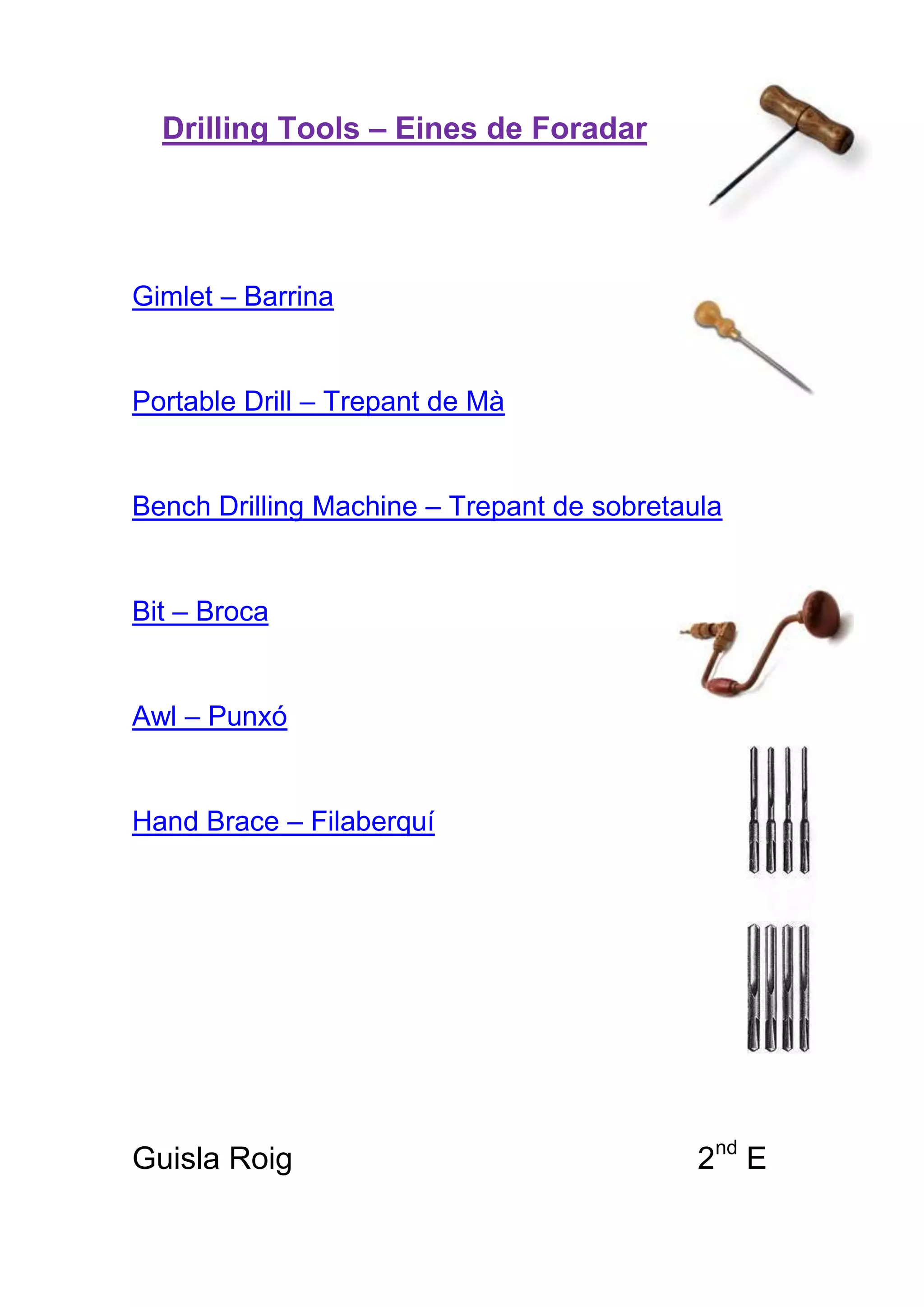 Drilling tools | DOCX