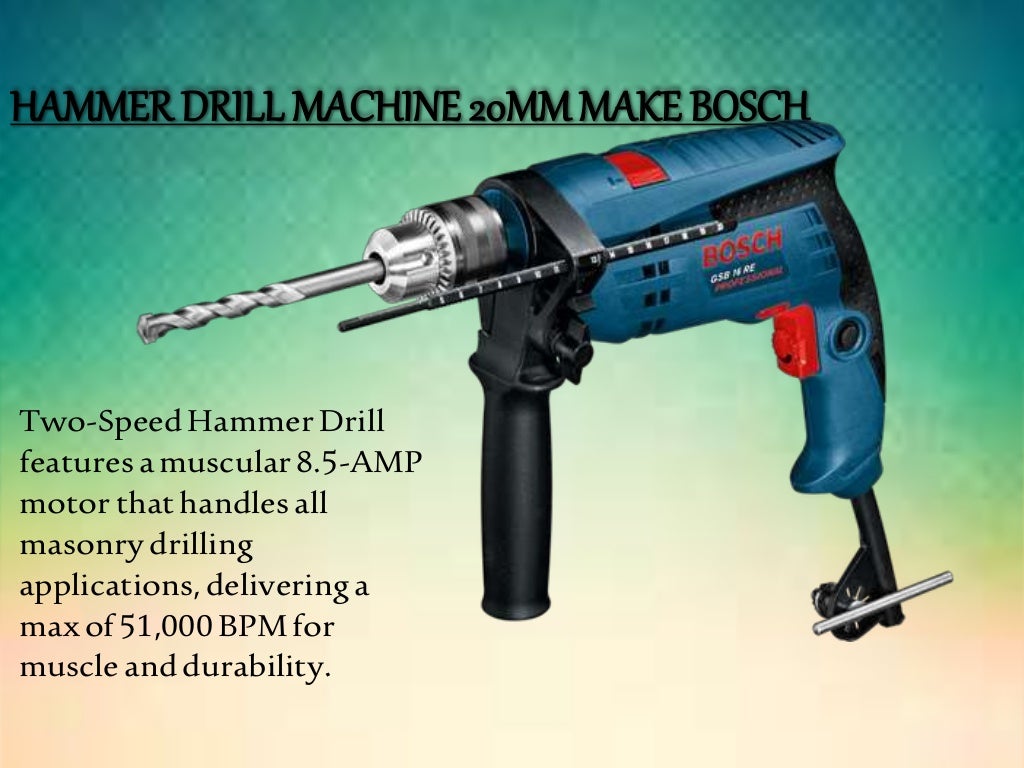 Drill machine Types and Its Working Appication