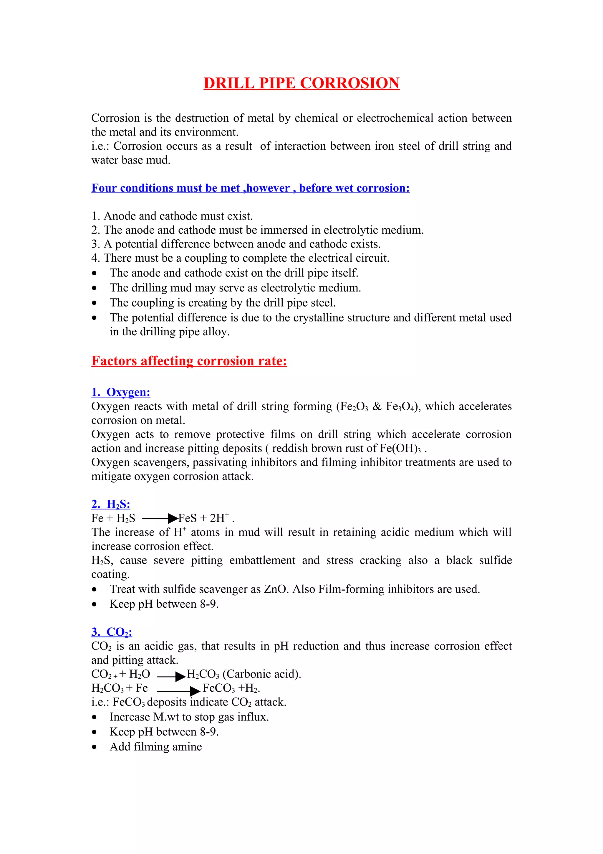 Drill pipe corrosion | DOC