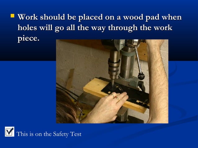 Drill Press Safety PPT | PPT