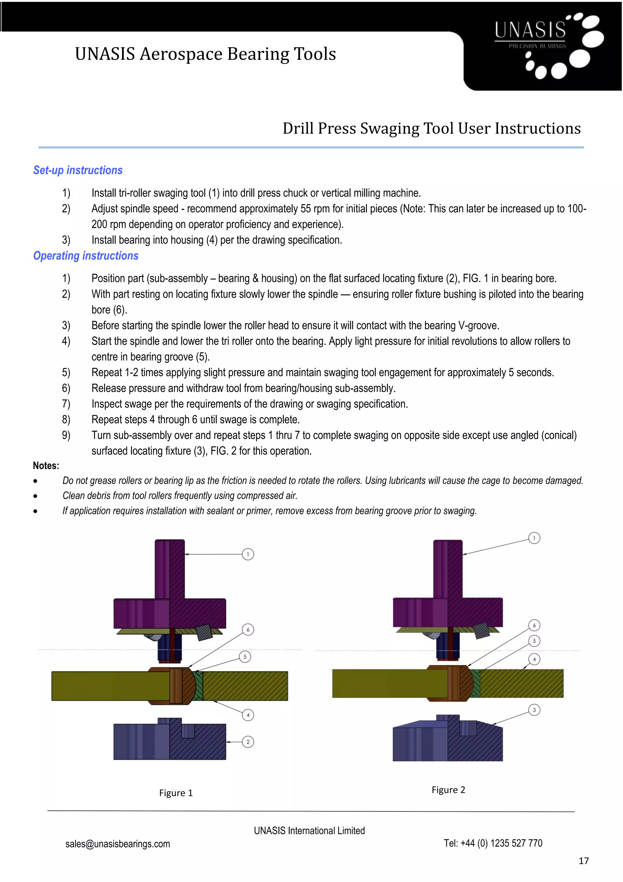 Drill press swaging tool operating instructions | PDF