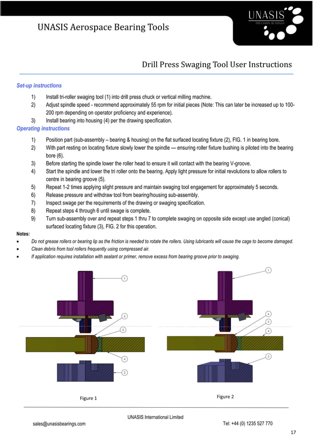 Drill press swaging tool operating instructions | PDF