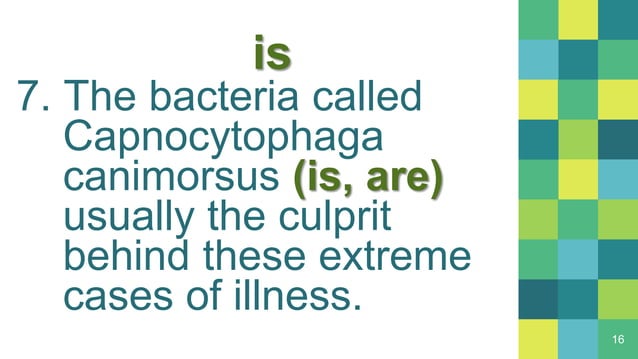 Subject-Verb Agreement with Intervening Phrases | PPTX