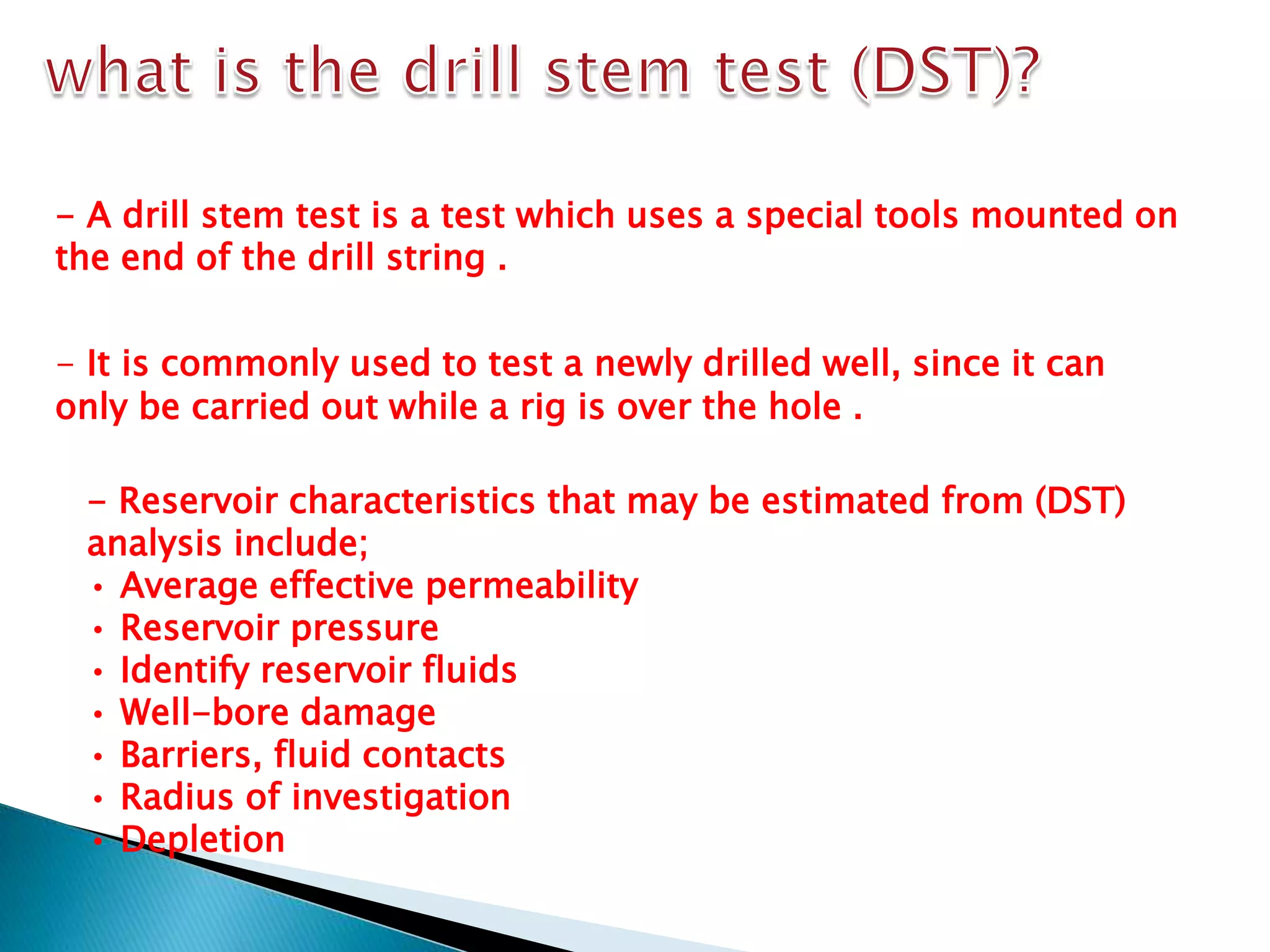 Drill stem test (mtm) | PPTX