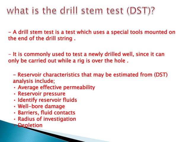 Drill stem test (mtm) | PPTX | Geology | Science
