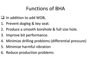 Drill String & Bottom Hole Assembly Design | PPTX