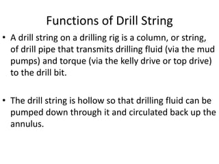 Drill String & Bottom Hole Assembly Design | PPTX