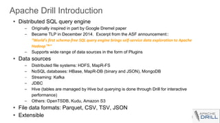 Apache Drill talk ApacheCon 2018 | PPT