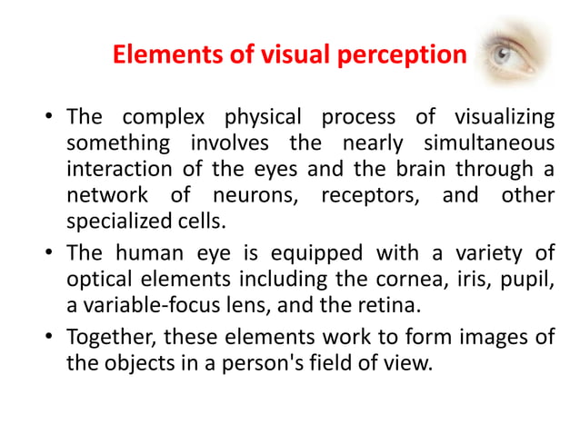 Elements of visual perception | PDF | Eye and Vision Conditions ...