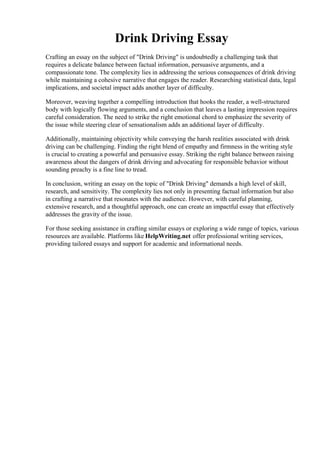 Drink Driving Essay.pdf