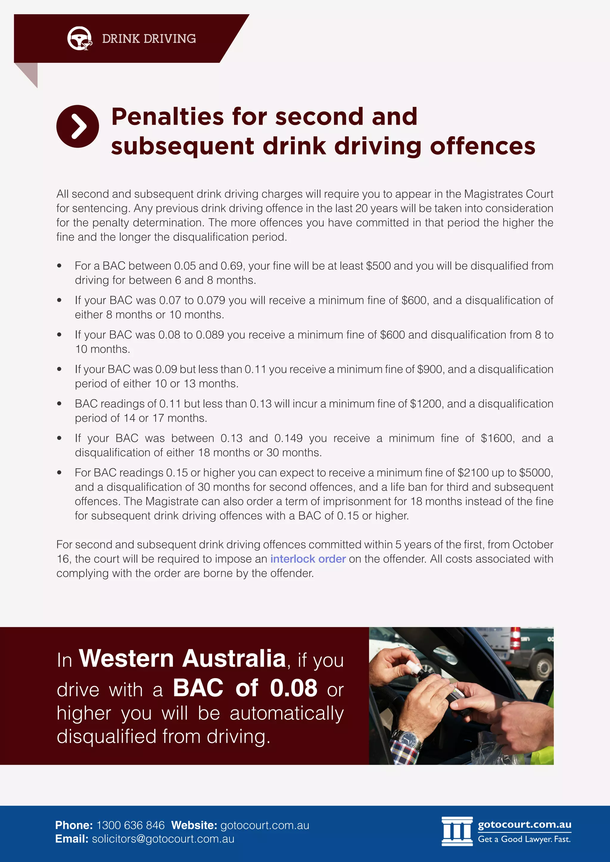 Drink Driving Penalties WA | PDF | Alcoholic Beverages | Food & Drink