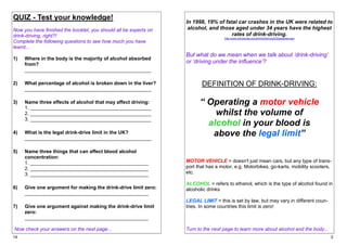 Drinking and Driving: Why do we have a limit? | PPT