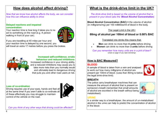 Drinking and Driving: Why do we have a limit? | PPT