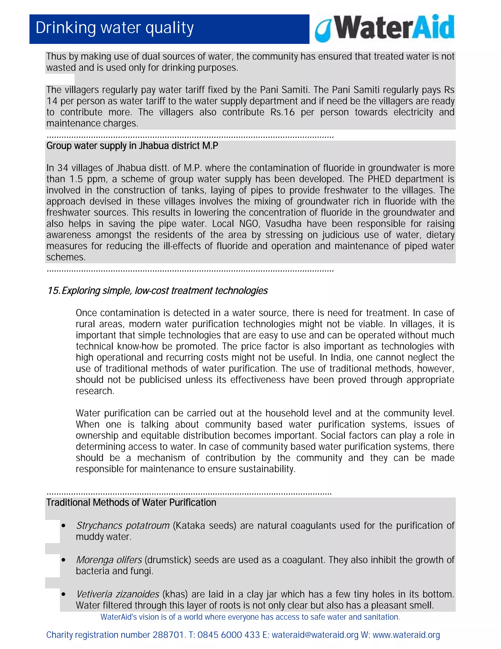 Drinking water-quality-rural-india | PDF