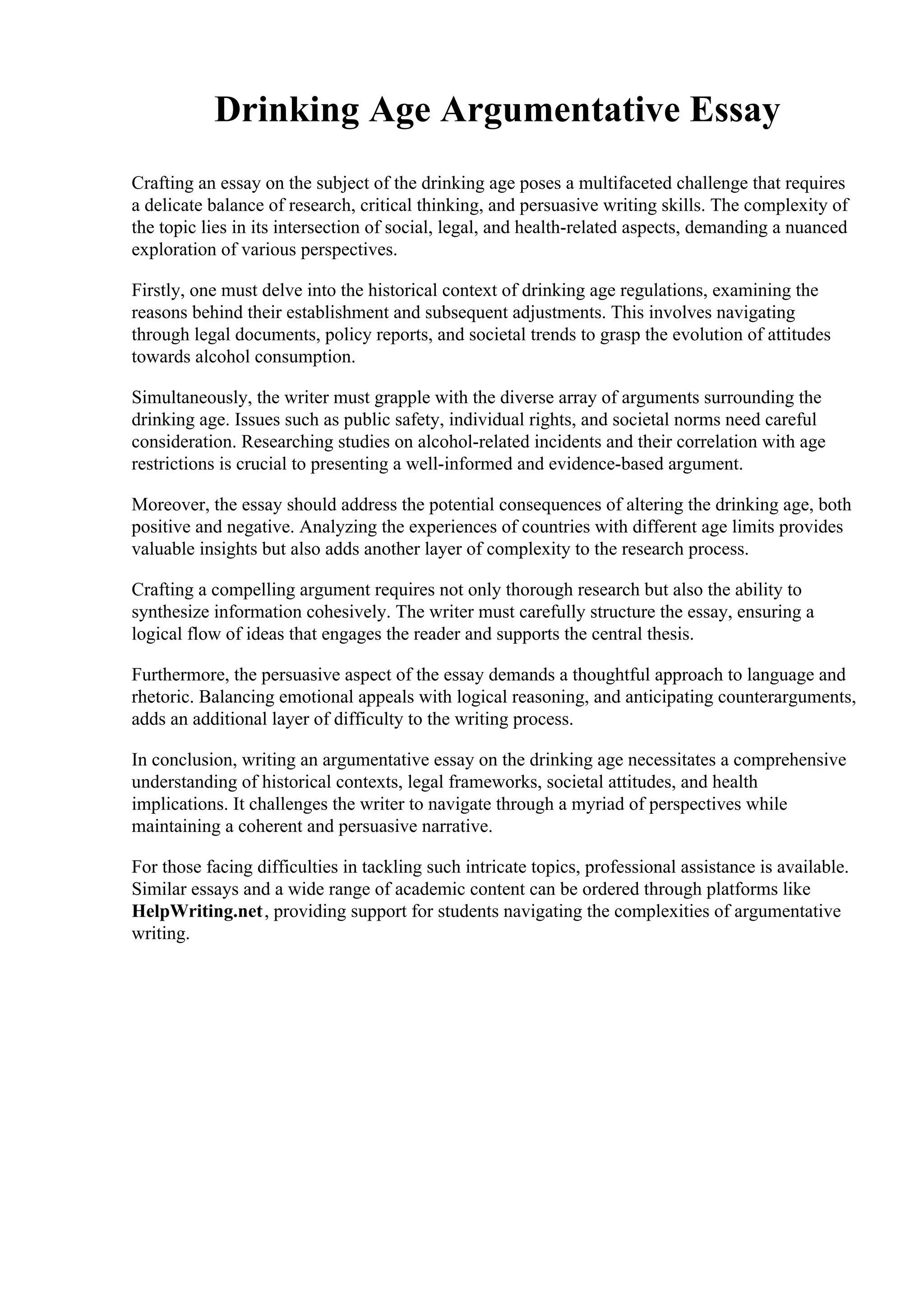 Drinking Age Argumentative Essay.pdf