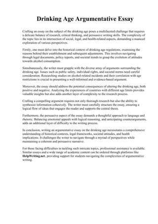 Drinking Age Argumentative Essay.pdf