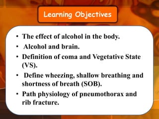 Drinking alcohol + respiratory system | PPTX