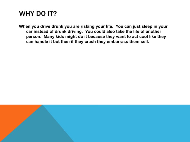 Drinking and Driving | PPTX