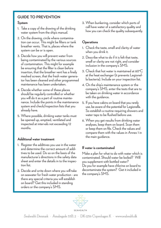 Drinking water guidance 1 | PDF