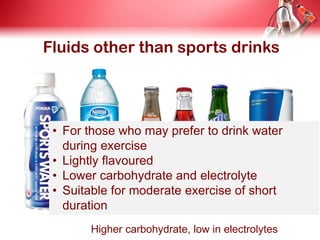 Drinks and supplement for sport people | PDF
