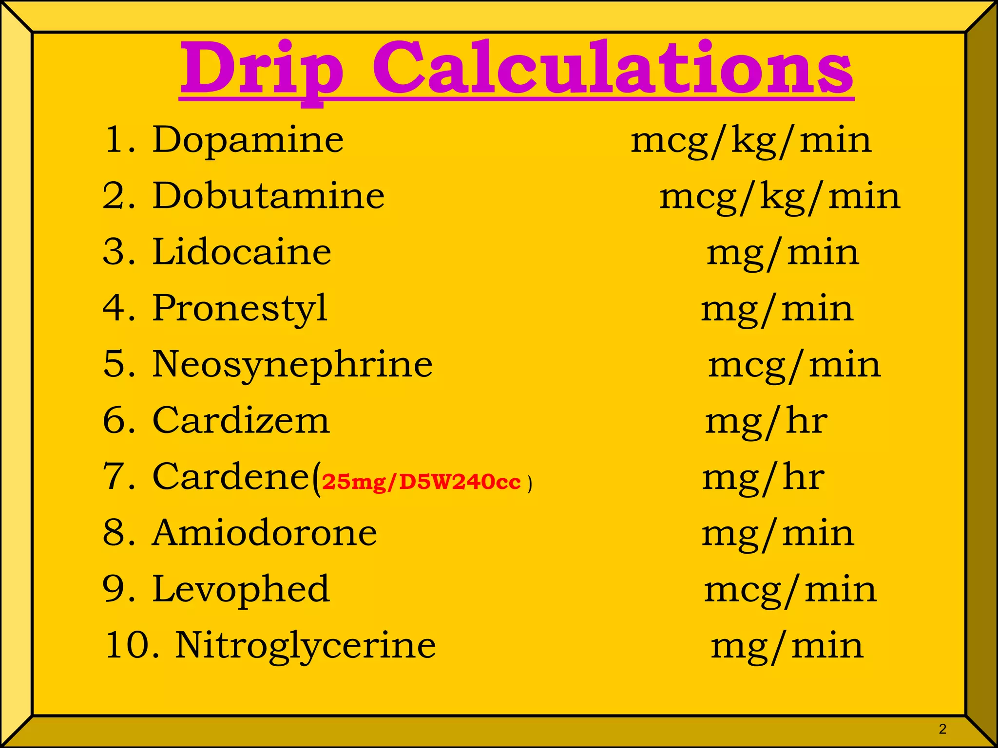 Drip calculation powerpoint | PPT