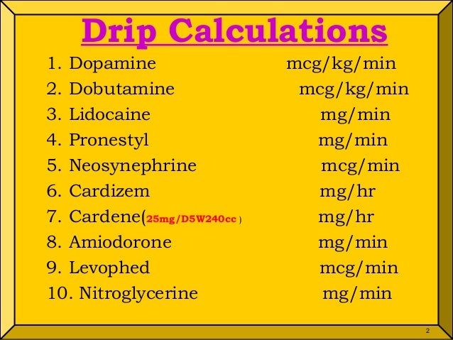Drip calculation powerpoint