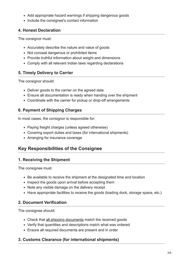 Consignor and Consignee Key Responsibilities Legalities in India.pdf