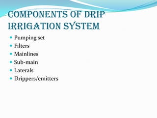 Drip irrigation............ | PPTX
