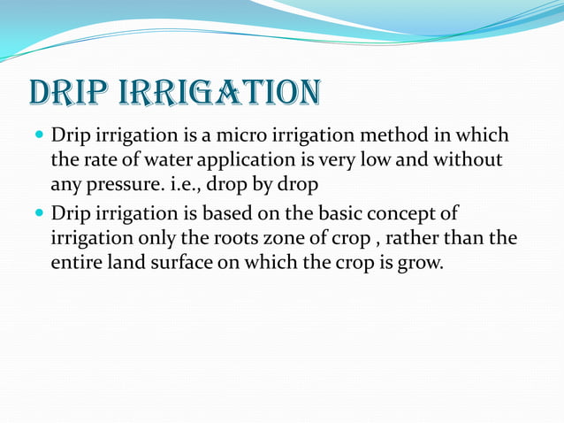 Drip irrigation............ | PPTX